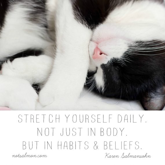 Stretch yourself daily. Not just in body. But in habits & beliefs.