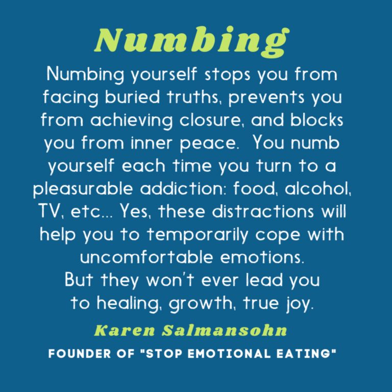 How to Stop Numbing Your Feelings with Food And Stop Emotional Eating.